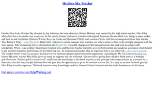 October Sky Quotes | PPT