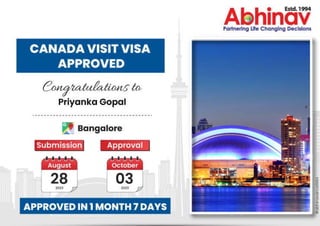 October Visa Fest - 25 Terrific Tourist Visa Approved in this month | PPTX