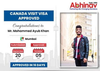 October Visa Fest - 25 Terrific Tourist Visa Approved in this month | PPTX