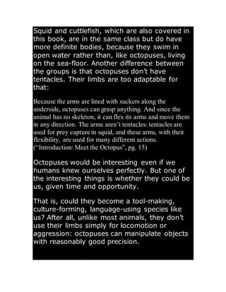 Octopus the ocean’s intelligent invertebrate- a natural history, . | DOCX