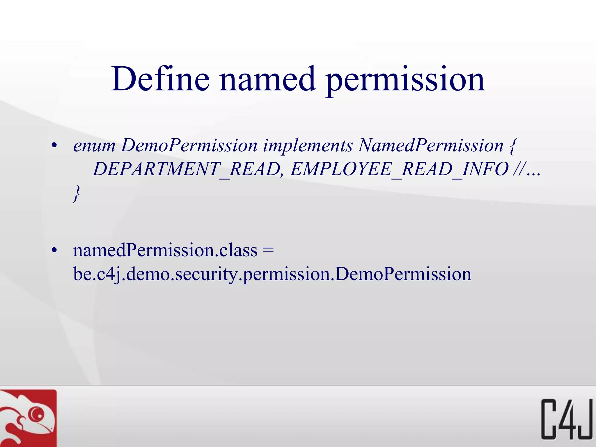 Octopus framework; Permission based security framework for Java EE | PPTX