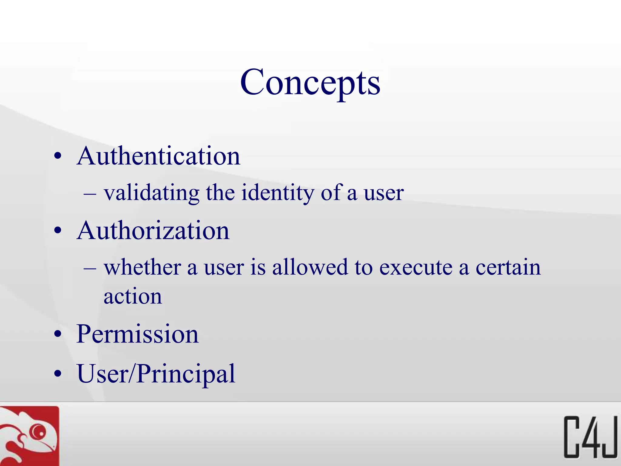 Octopus framework; Permission based security framework for Java EE | PPTX