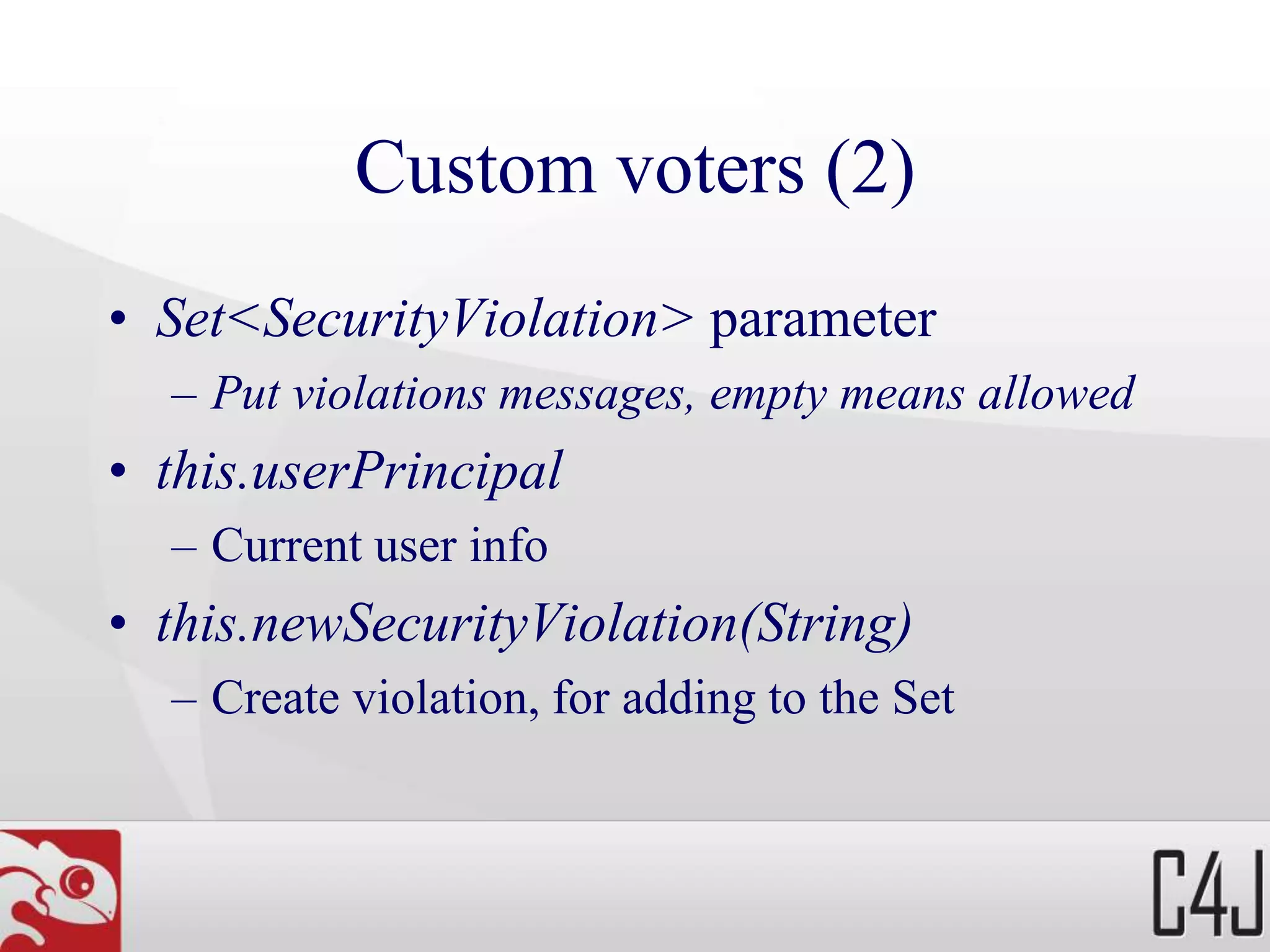 Octopus framework; Permission based security framework for Java EE | PPTX