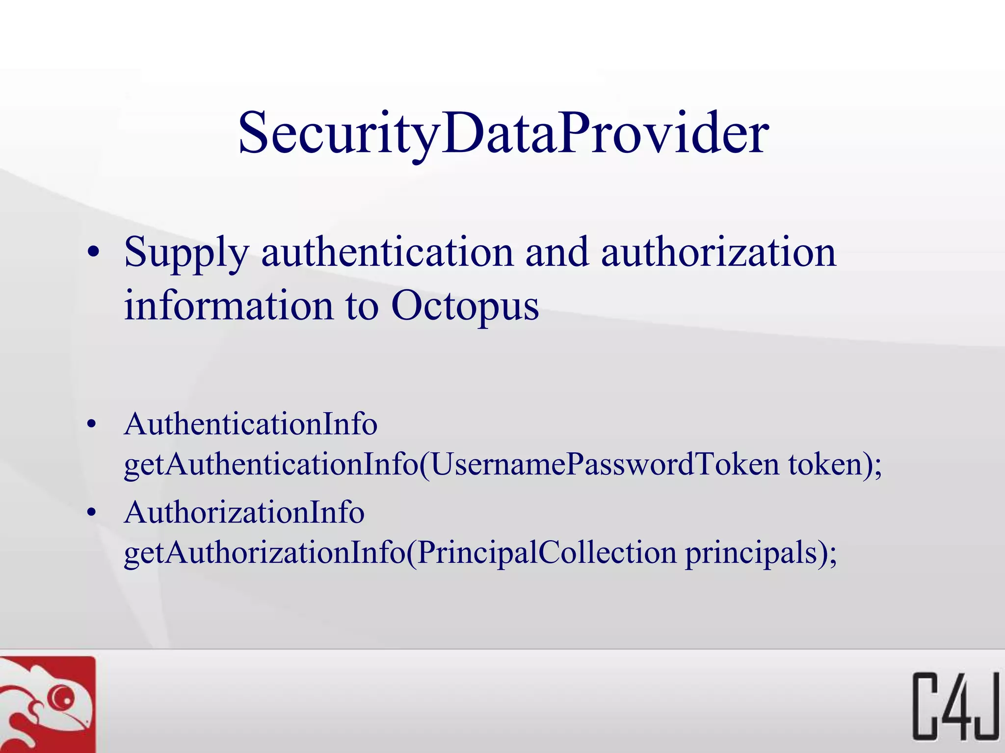 Octopus framework; Permission based security framework for Java EE | PPTX