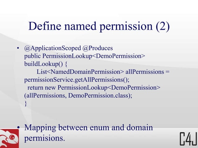 Octopus framework; Permission based security framework for Java EE | PPT
