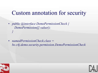 Octopus framework; Permission based security framework for Java EE | PPTX