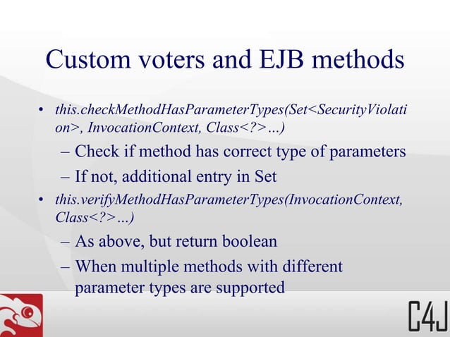 Octopus framework; Permission based security framework for Java EE | PPT