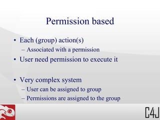 Octopus framework; Permission based security framework for Java EE | PPTX