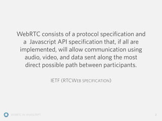 Introduction to WebRTC | PDF
