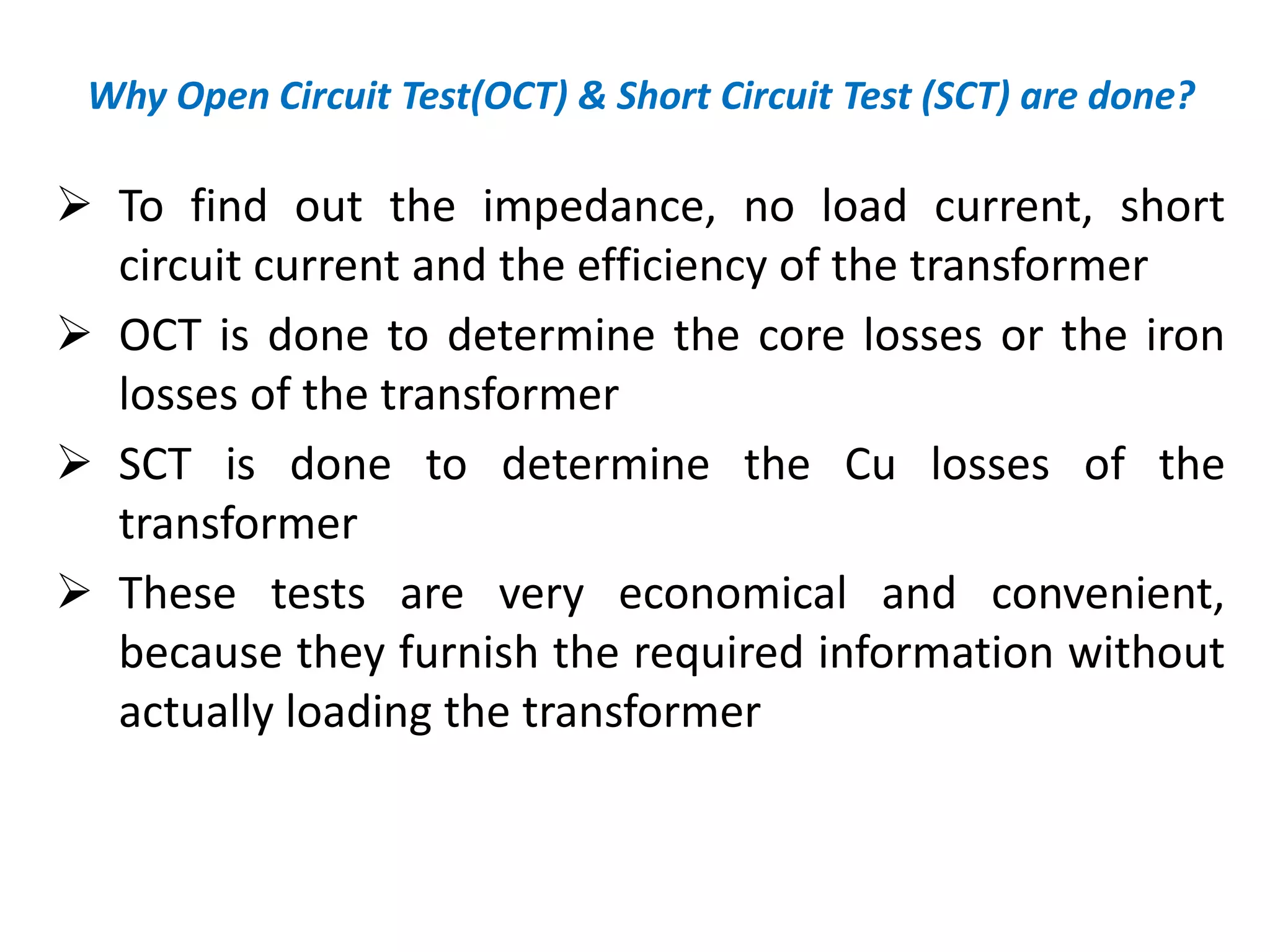 Transformer Open Circuit And Short Circuit Test Pptx Computer