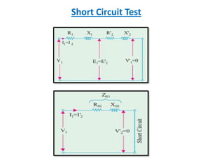 Transformer: Open Circuit and Short Circuit Test | PPTX