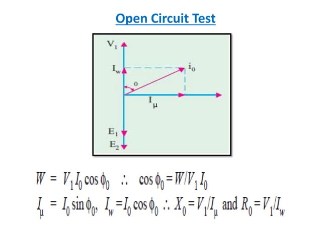 Transformer Open Circuit And Short Circuit Test Pptx Computer