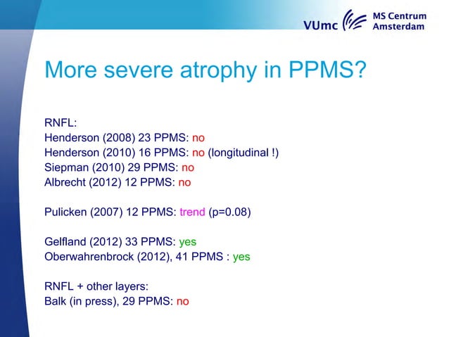 OCT tool to MS progression | PPT