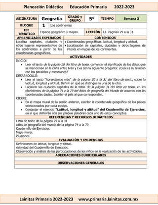 Octubre - 5to Grado Geograf¡a (2022-2023).docx