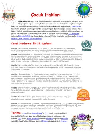 çOcuk hakları | PDF