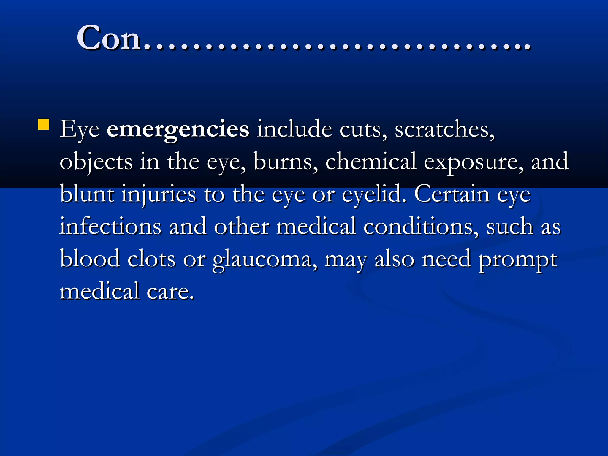 Ocular emergency- | PPT