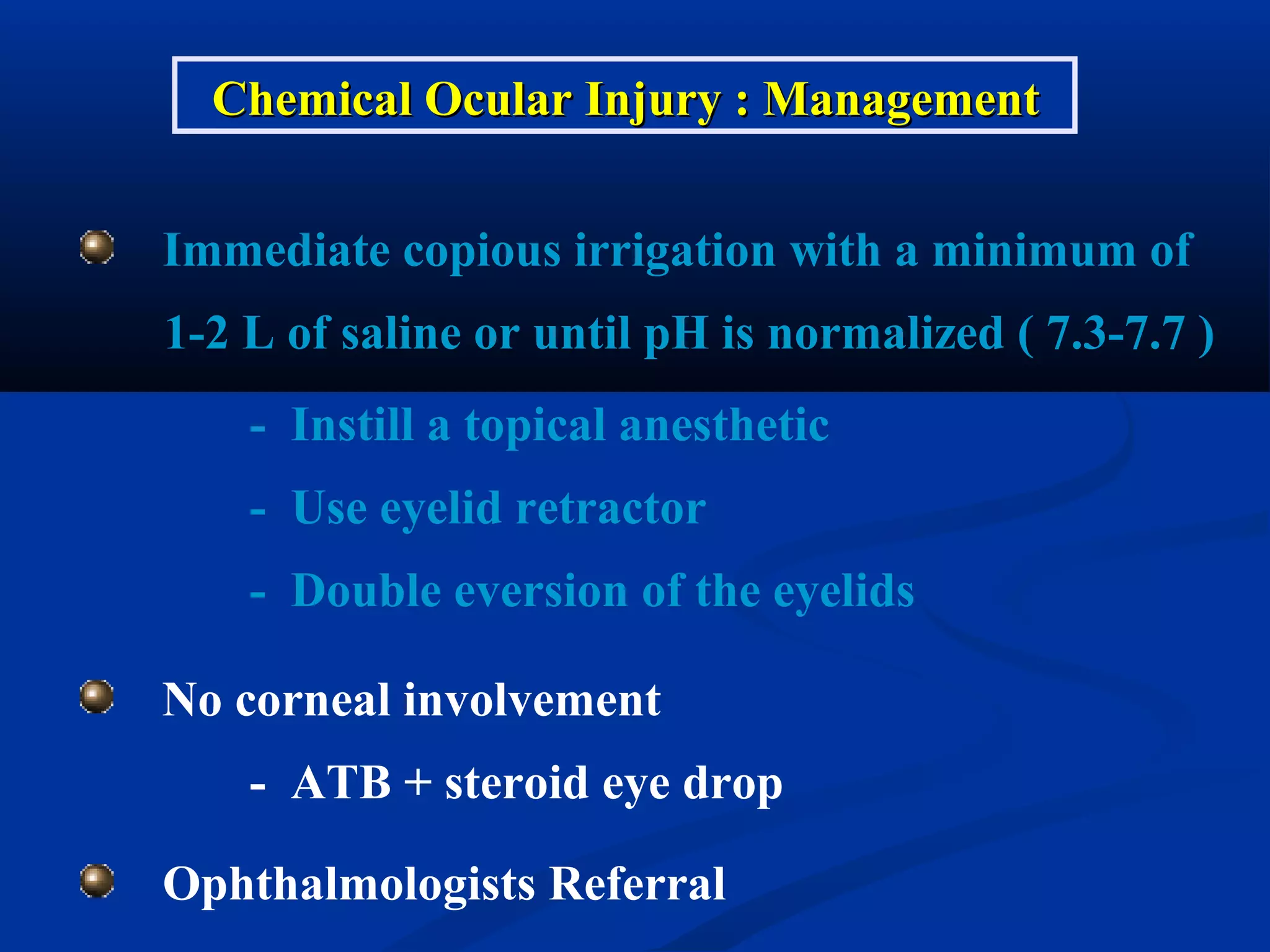Ocular emergency- | PPT