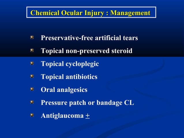 Ocular emergency- | PPT | Death, Injury, or Military Conflict ...
