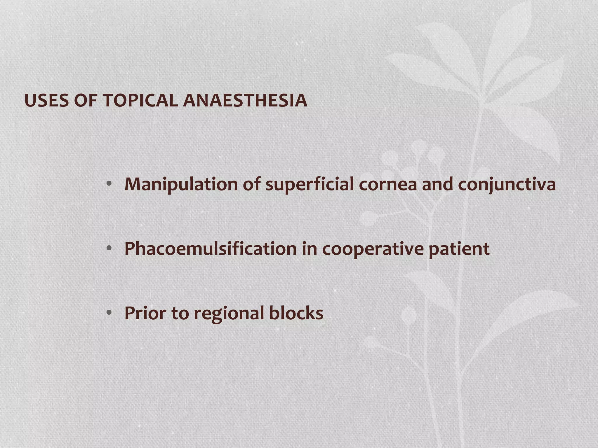 Ocular anaesthesia | PPTX