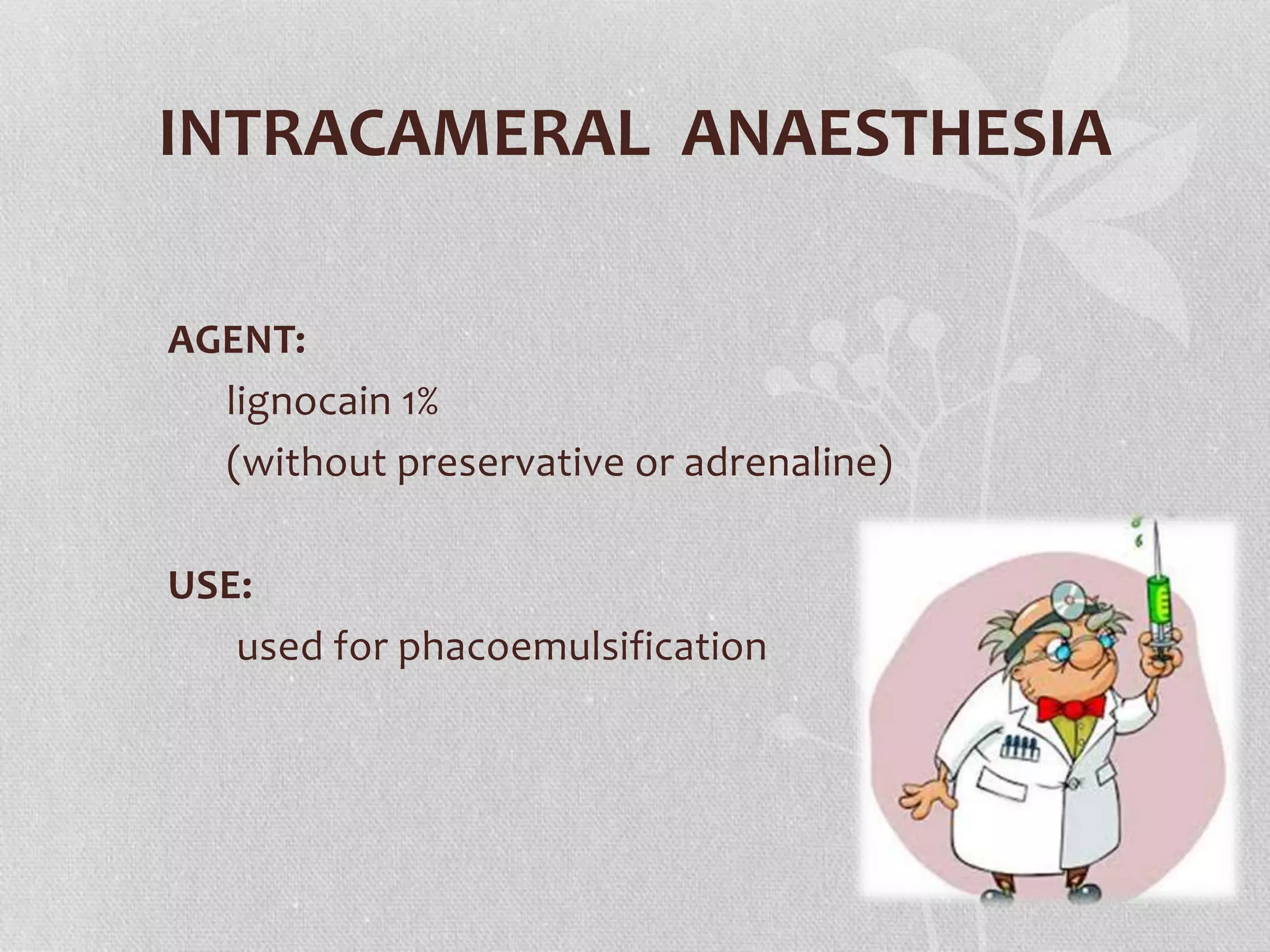 Ocular anaesthesia | PPTX