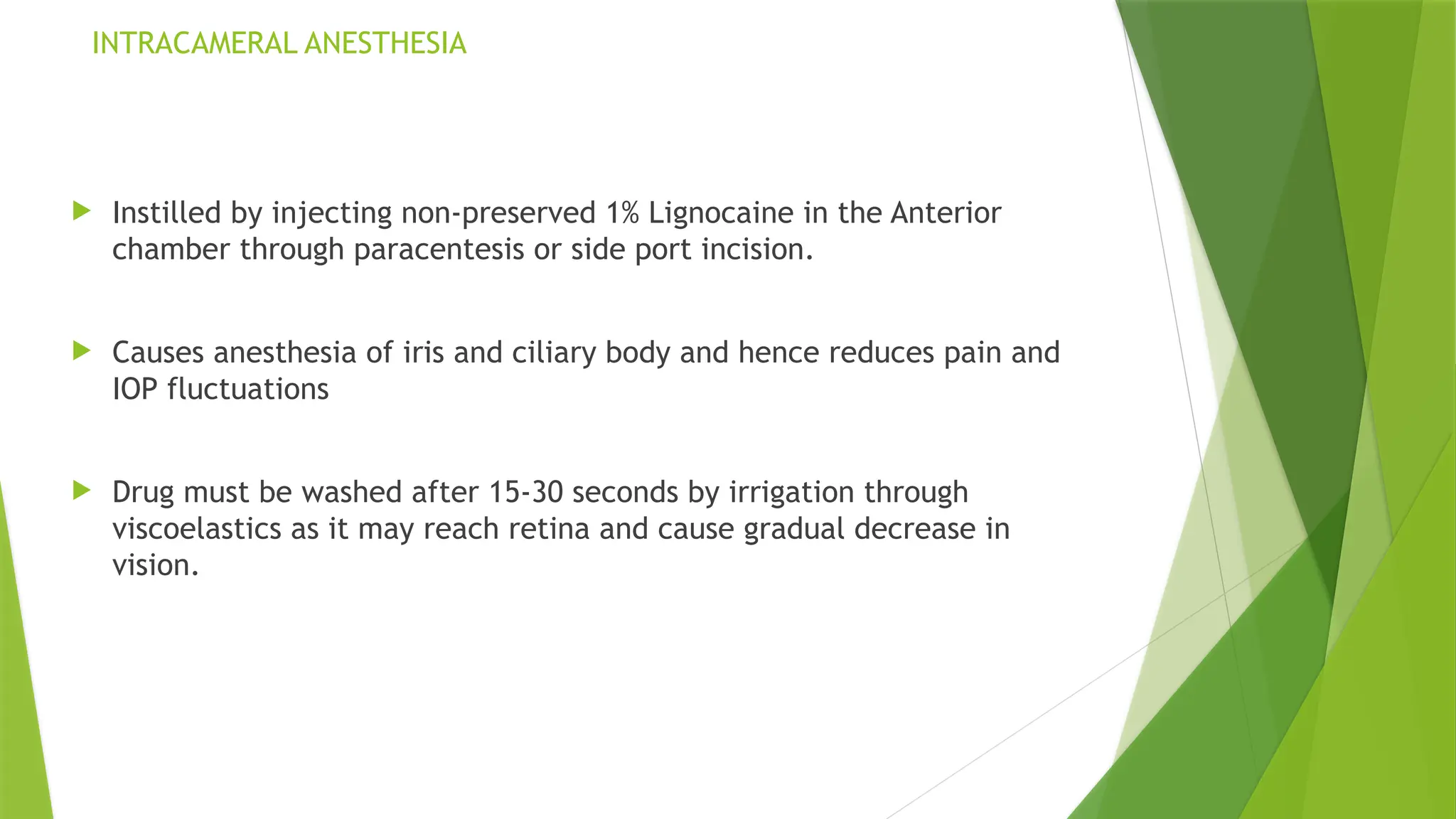Presentation onOCULAR ANAESTHESIA in ophthalmology | PPTX