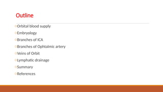 OCULAR CIRCULATION, arterial supply and venous drainage of the eye.pptx