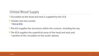 OCULAR CIRCULATION, arterial supply and venous drainage of the eye.pptx