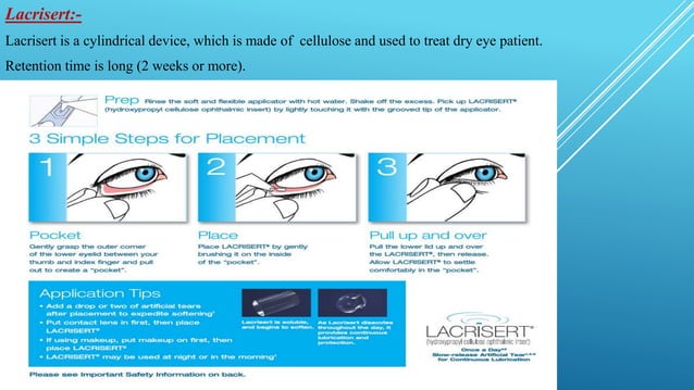 Ocular controlled drug delivery system | PPTX | Eye and Vision ...
