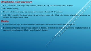 Ocular controlled drug delivery system | PPTX | Eye and Vision ...
