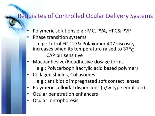 Ocular delivery system | PPTX