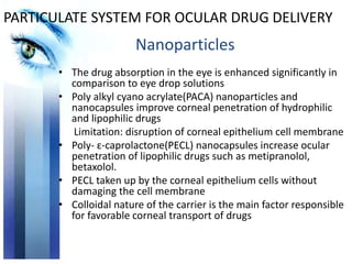 Ocular delivery system | PPTX