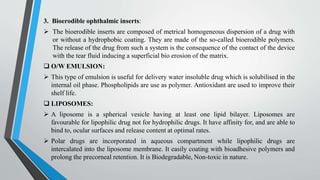 Ocular Drug Delivery System(OCDDS) | PPT