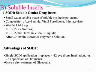 Ocular drug delivery system | PPTX