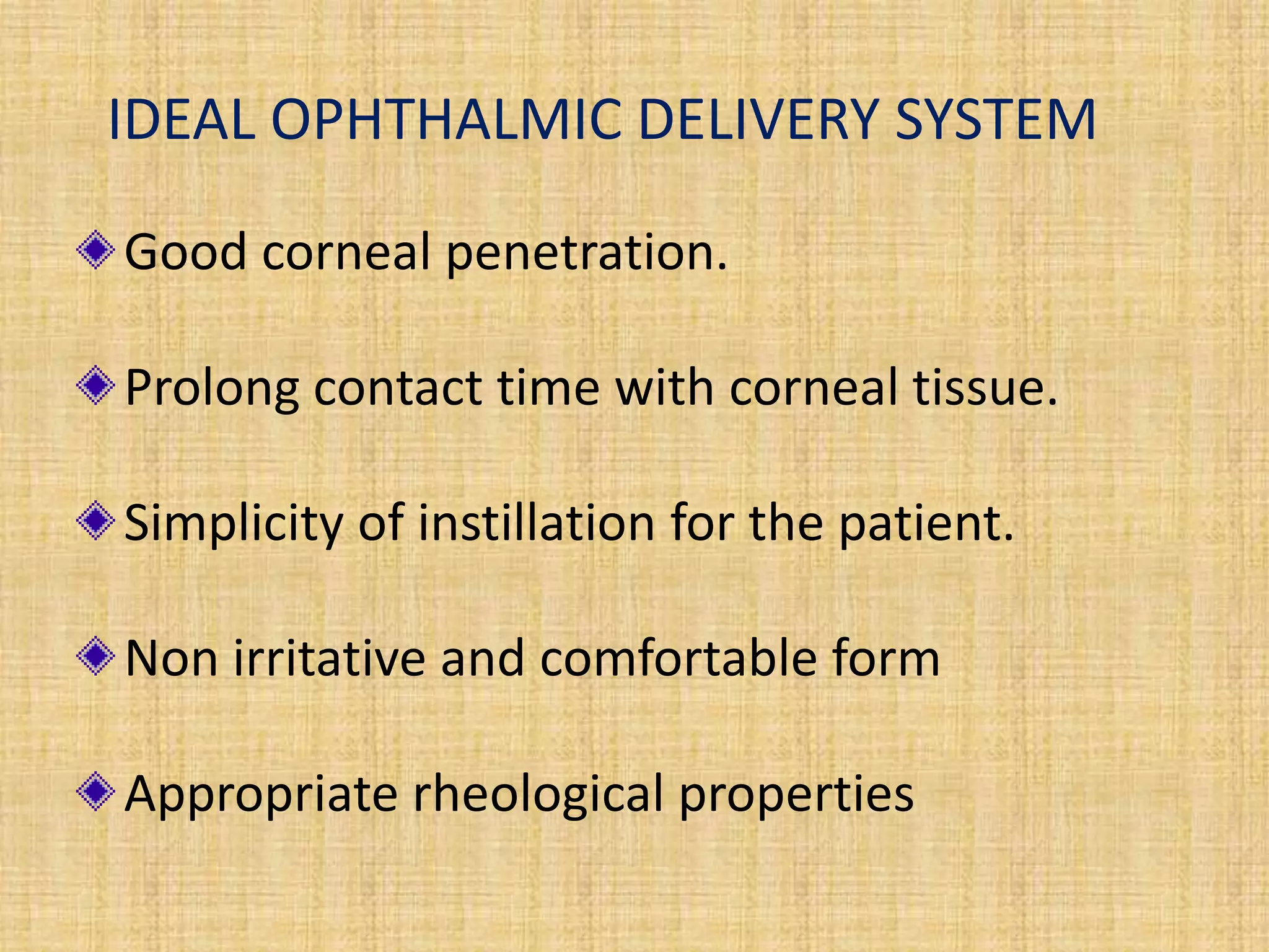 Ocular drug delivery | PPTX