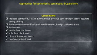 Ocular drug delivery | PPTX | Eye and Vision Conditions | Diseases and ...