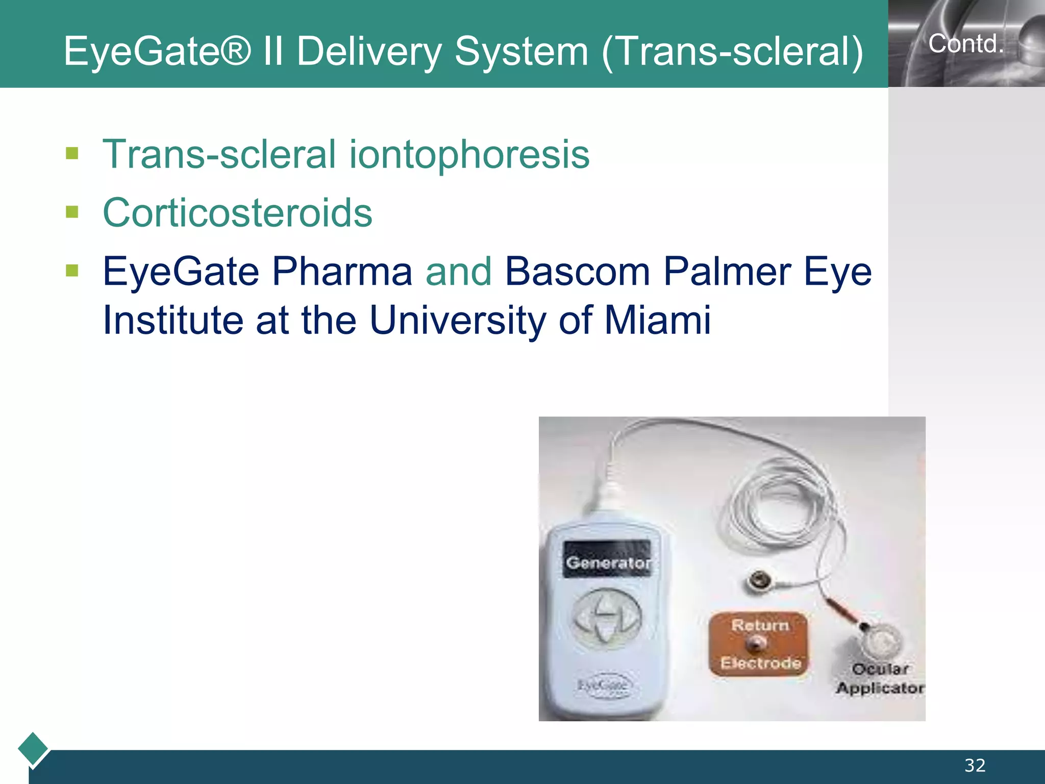 Ocular drug delivery ppt | PPTX