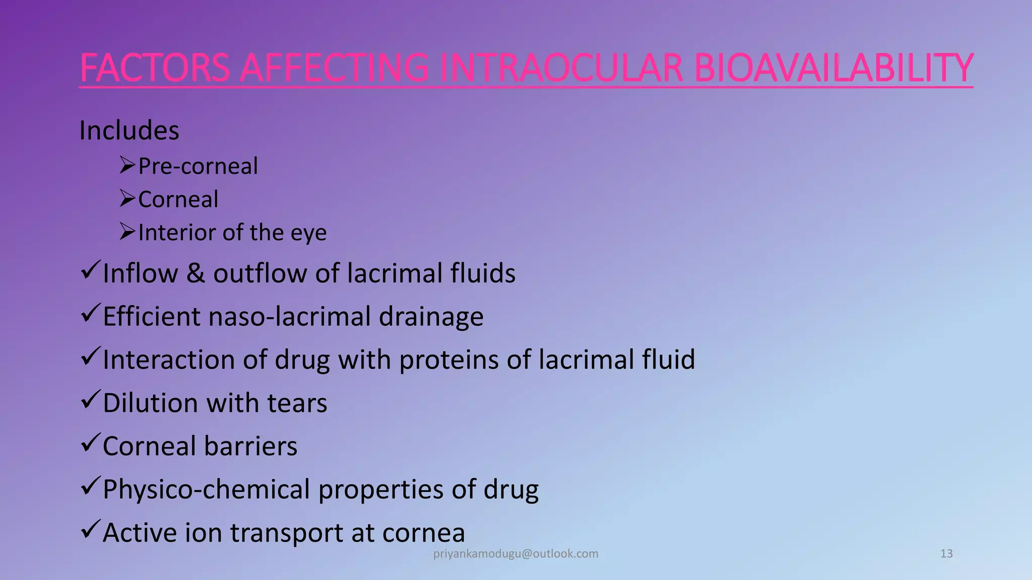 Ocular drug delivery system | PPTX