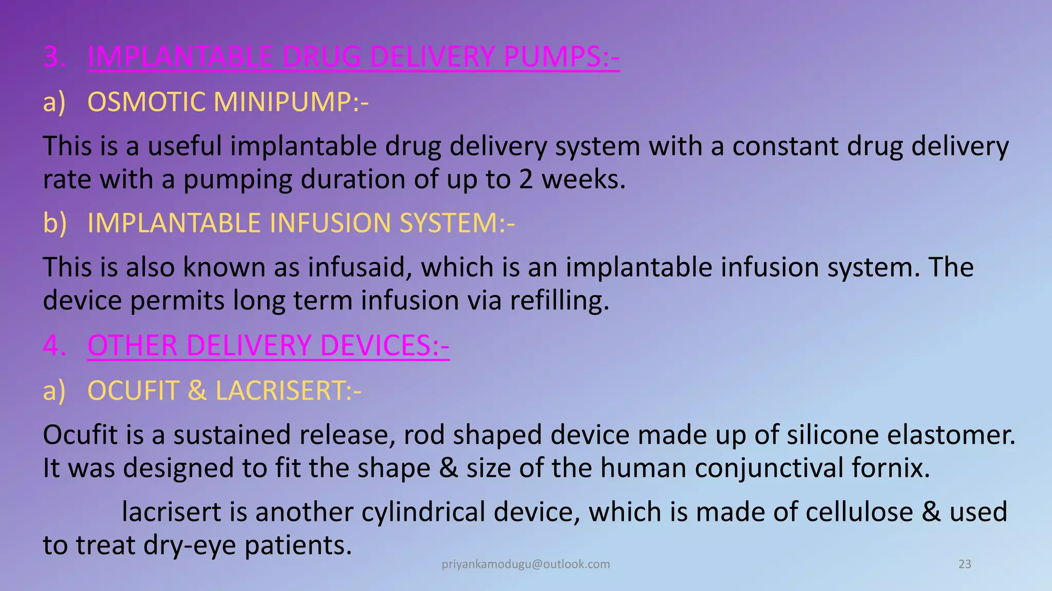 Ocular drug delivery system | PPTX
