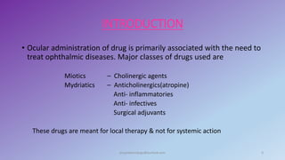 Ocular drug delivery system | PPTX