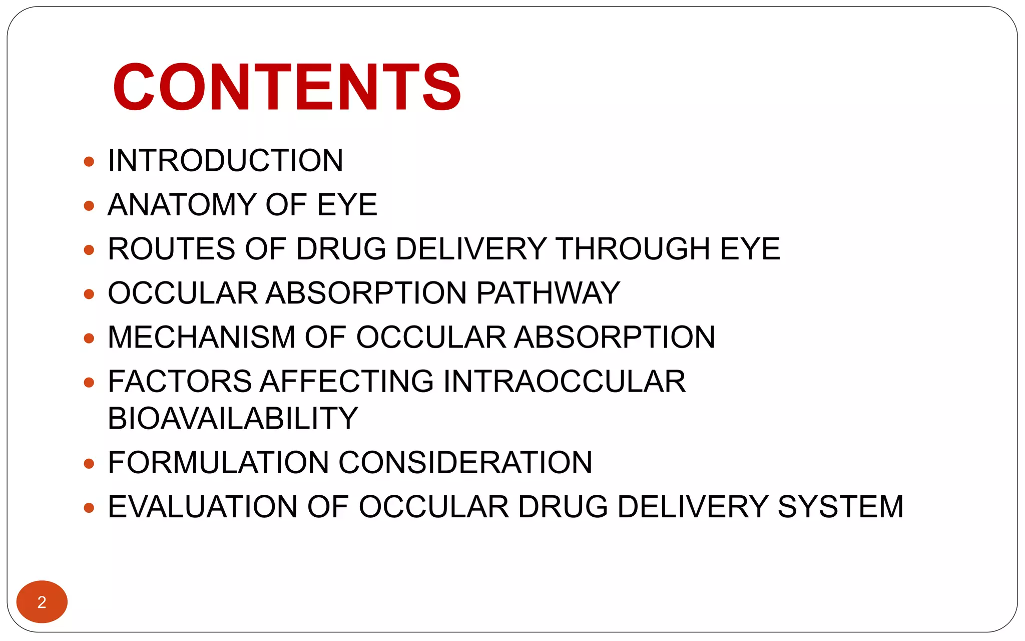 Ocular drug delivery system | PPTX