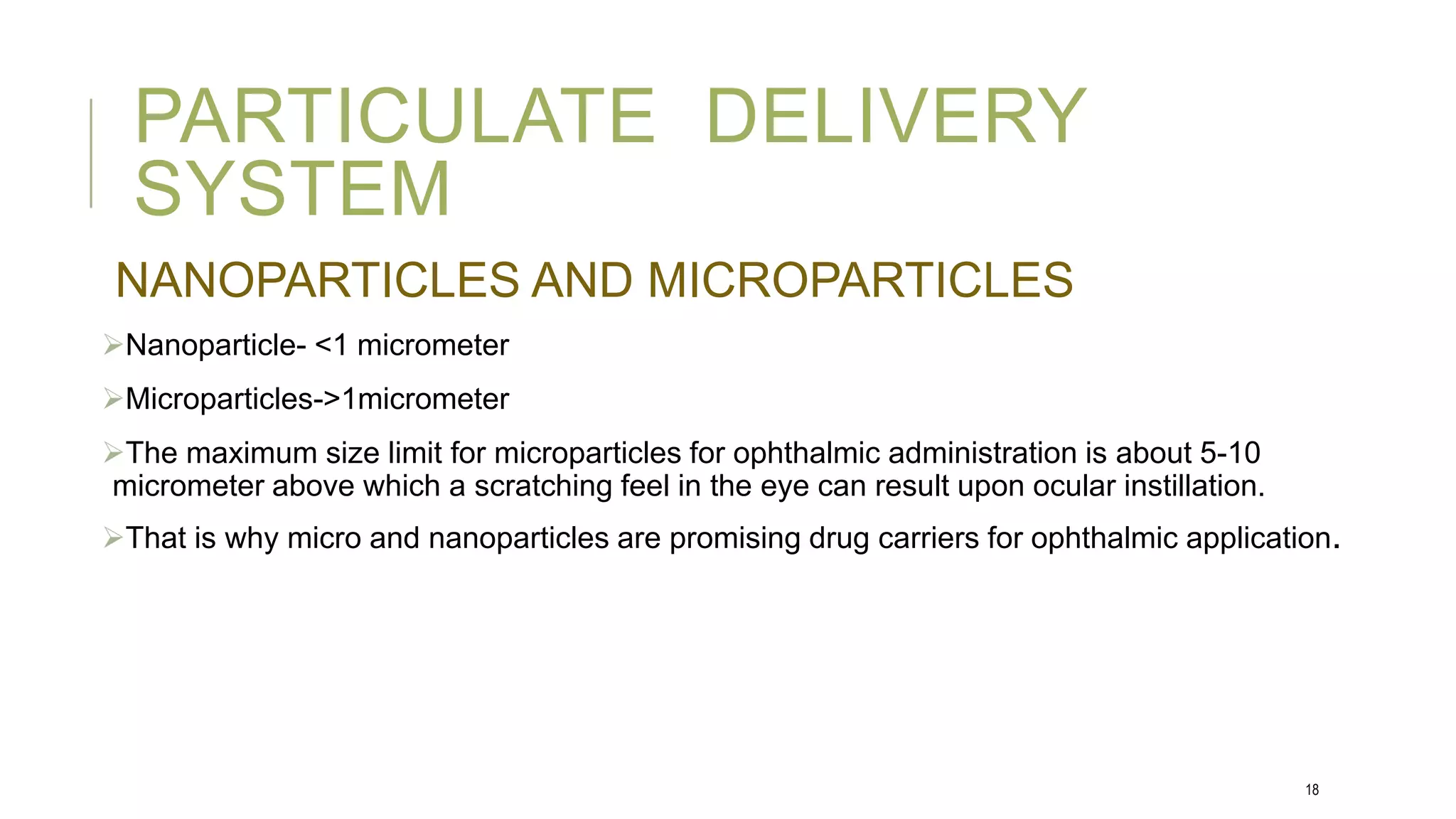 Ocular drug delivery system | PPTX