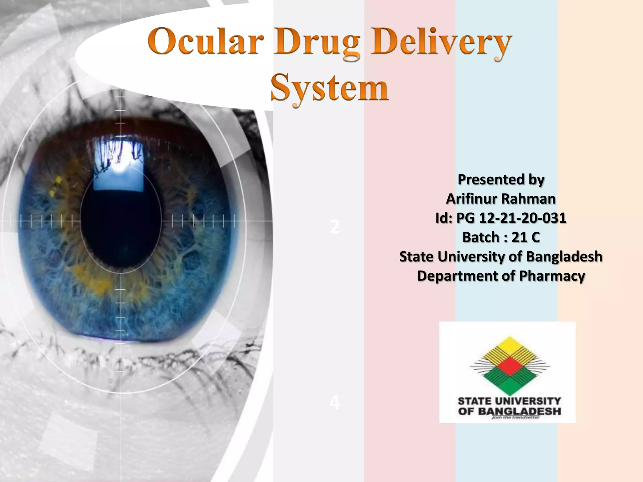 Ocular drug delivery system | PPTX