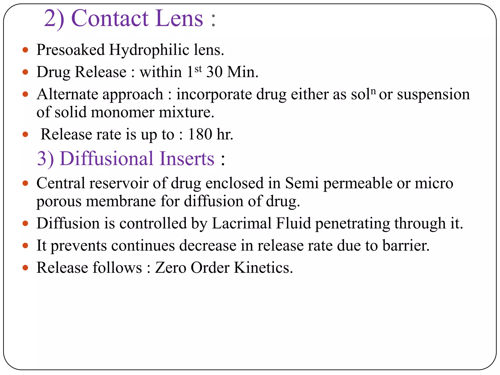 Ocular drug delivery system & ocuserts | PPTX