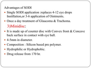 Ocular drug delivery system & ocuserts | PPTX