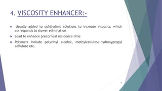 Approaches to overcome the barriers of Ocular drug delivery systems | PPT
