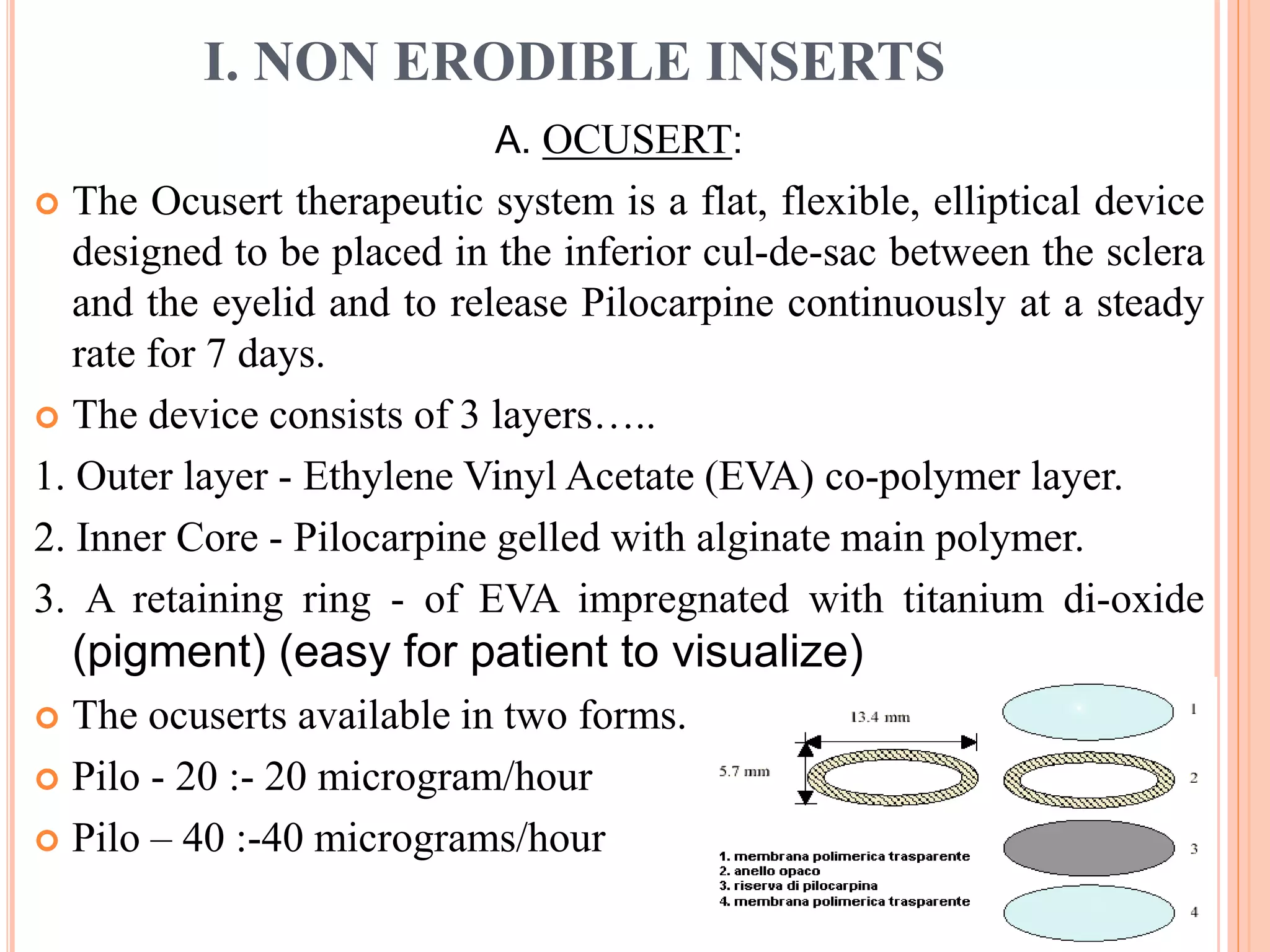 Ocular drug delivery systems | PPTX