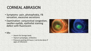Ocular emergencies | PPTX