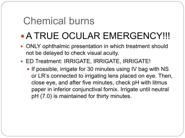 Ocular emergencies | PPTX