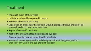 Ocular emergencies | PPTX