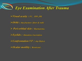 Ocular Emergencies | PPTX
